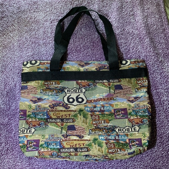 Route 66 | Bags | Vintage Route 66 Tote Bag | Poshmark